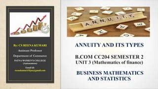 2 Annuity And Its Types PPTX