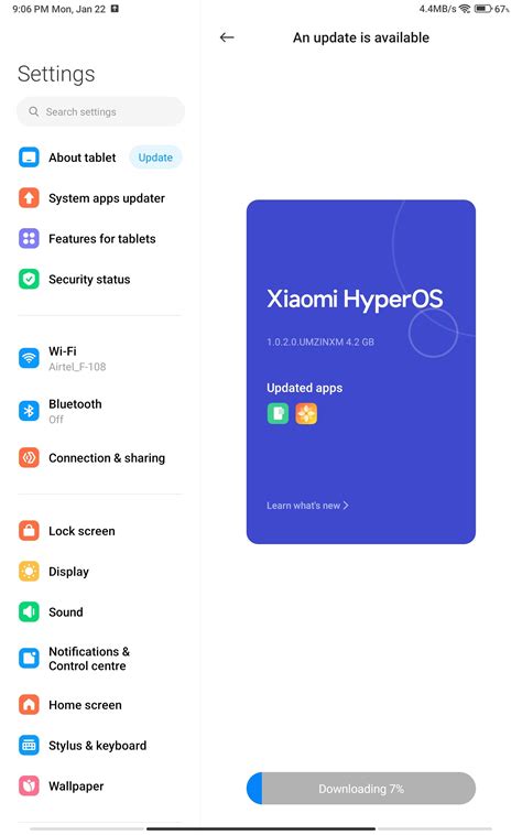 Hyperos xiaomi pad