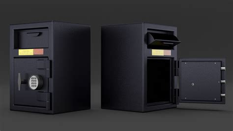 Drop Safe Black 3d Model 29 3ds Blend C4d Fbx Max Ma Lxo Obj