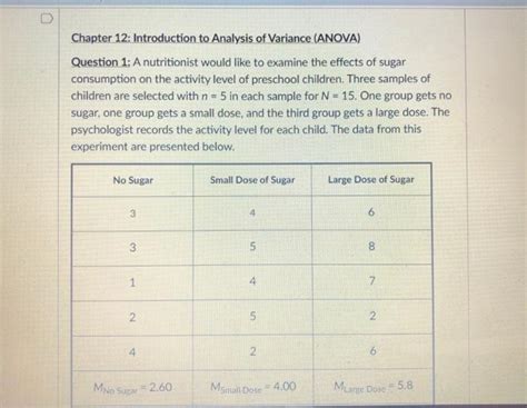solved chapter 12 introduction to analysis of variance