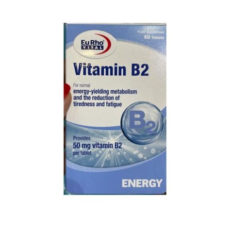 قرص ویتامین ب2 50 میلی گرم یوروویتال داروخانه آنلاین زرتشت