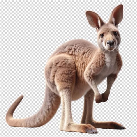 Premium Psd A Kangaroo With A White Tail And Tail That Says Kangaroo
