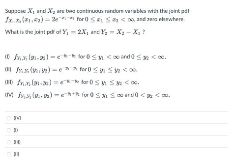 Solved Suppose X1 ﻿and X2 ﻿are Two Continuous Random