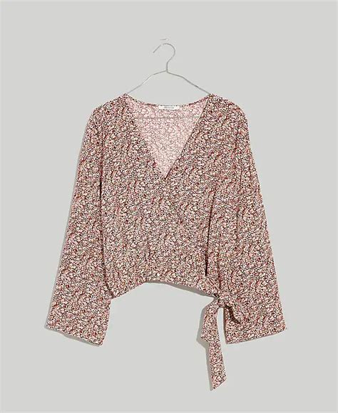 Tie Front Wrap Top In Cottage Garden Madewell