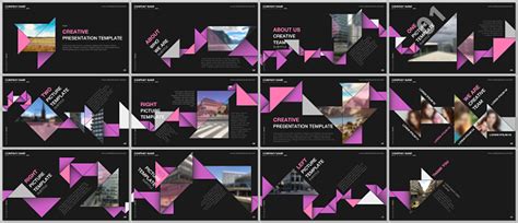 최소한의 프리젠 테이션 디자인 다채로운 삼각형 종이 접기 종이 요소와 포트폴리오 벡터 템플릿 프리젠 테이션 슬라이드 전단지 전단지 브로셔 커버 보고서 마케팅을위한 다목적