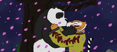 Kung Fu Panda Po And Tigress Kiss