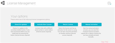 Unity Manual Managing Your Unity License