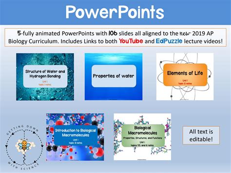 Ap Biology Unit 1 Chemistry Of Life Complete Unit Getting Down