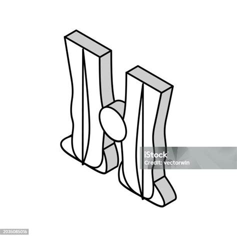 다리의 곡률 안쪽 등각 투영 아이콘 벡터 일러스트 레이 션 건강관리와 의술에 대한 스톡 벡터 아트 및 기타 이미지 건강관리와