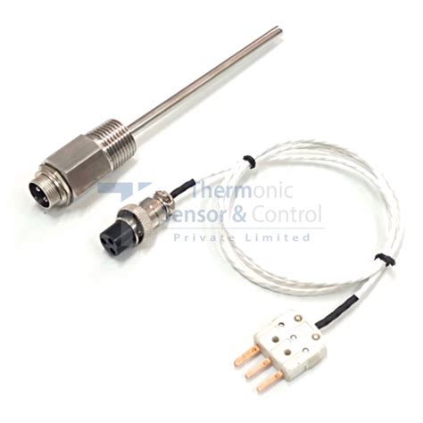 Rtd Probe With Connector For Easy Connection Thermonicindia