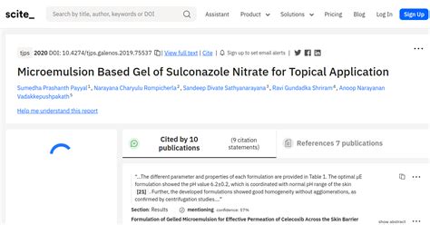 Microemulsion Based Gel Of Sulconazole Nitrate For Topical Application [scite Report]