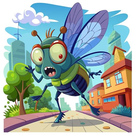 Fly Bug Beneficent Stands Forest Vector Premium Ai Generated Vector