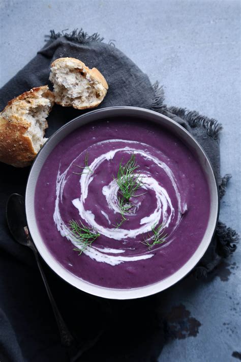 Delicious Roasted Purple Potato Soup Wife Mama Foodie