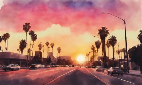 Sunset In Los Angeles By Zoltanforgefire On Deviantart