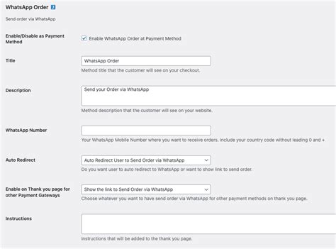 Woocommerce Whatsapp Order