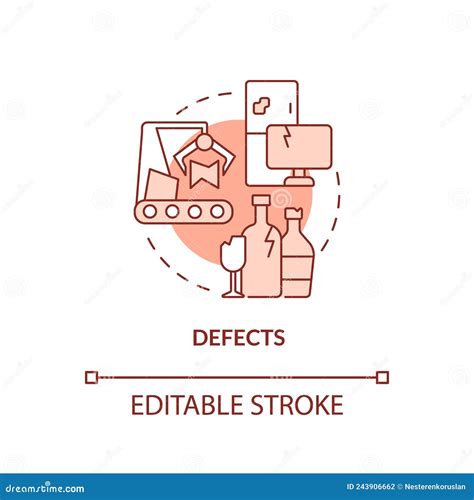 Defects Red Concept Icon Stock Vector Illustration Of Concept 243906662