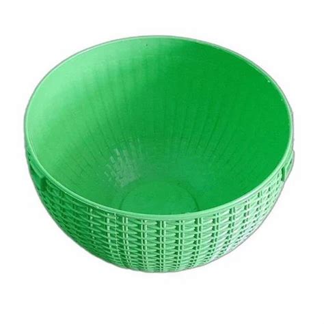 Round Green Indoor Plastic Hanging Pots For Garden Size 5 Inch Dia