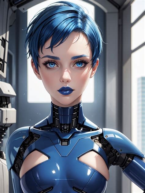 Blue Haired Cyborg 18 By N Cog Nito On Deviantart