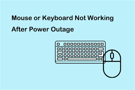 Fix Mouse Or Keyboard Not Working After Power Outage