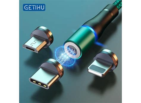 Cabo Magn Tico De Carregamento R Pido Micro Usb Tipo C M Cabo Microusb Carregador Do Telefone