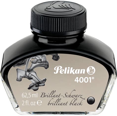 Чернила Pelikan 4001 Brilliant Black в стеклянном флаконе 62.5 мл ...