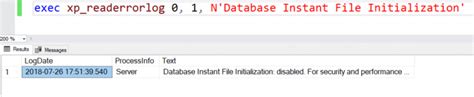 Sql Server How To Check If Instant File Initialization Enabled Or Not