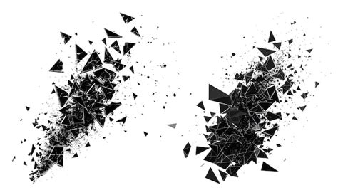 Premium Vector An Explosion Of Broken Shapes Bursts Of Sharp Edges
