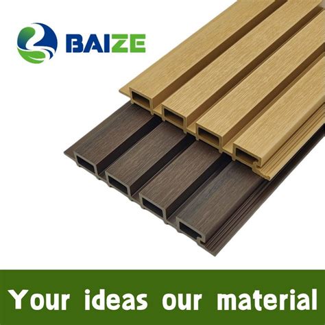 Fire Proof Exterior Pe Co Extrusion Wpc Wall Cladding Panel Outdoor