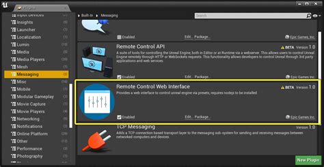 Remote Control Web Application Unreal Engine Documentation