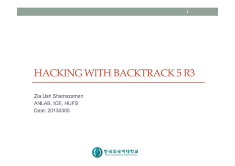 Hacking With Backtrack Lecture 3 Ppt
