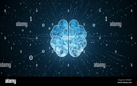 Artificial Intelligence Brain Animation Big Data Flow Analysis Deep