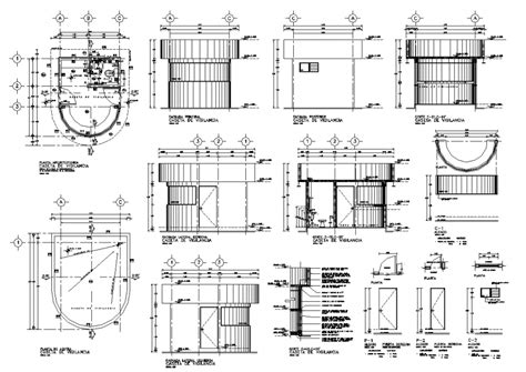 Guardhouse Detail Elevation 2d View Layout Plan And Elevation Autocad