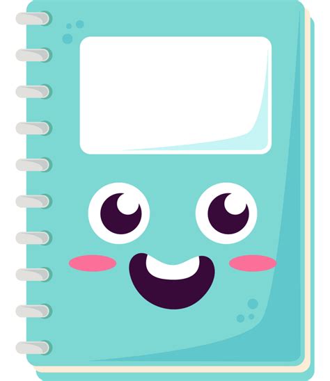 Kawaii School Notebook Icon Isolated 55244174 Png
