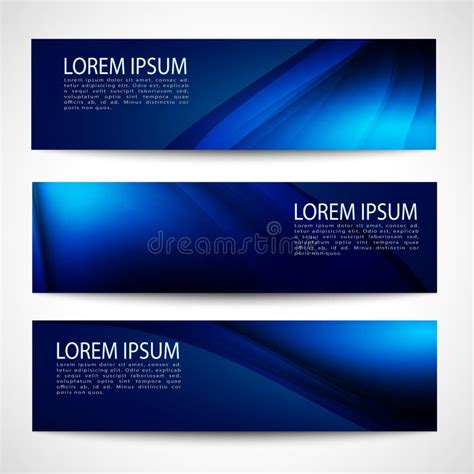 Abstract Header Dark Blue Wave Black Background Vector Design Stock Vector Illustration Of