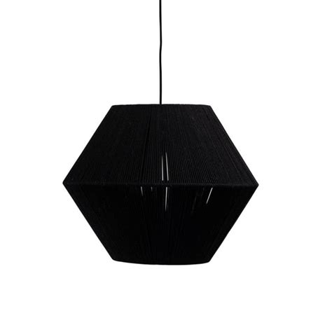 Neri Black Cotton String Pendant Light Laura James
