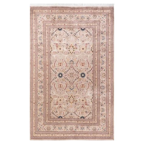 One Of A Kind Hand Knotted Oriental Mogul Beige Area Rug For Sale At