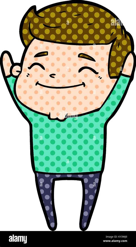 Happy Cartoon Man Stock Vector Image And Art Alamy
