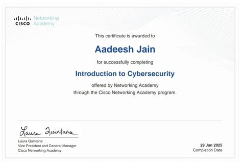 Cybersecurity Cisconetworkingacademy Networking Tech Learning Growth Aadeesh Jain