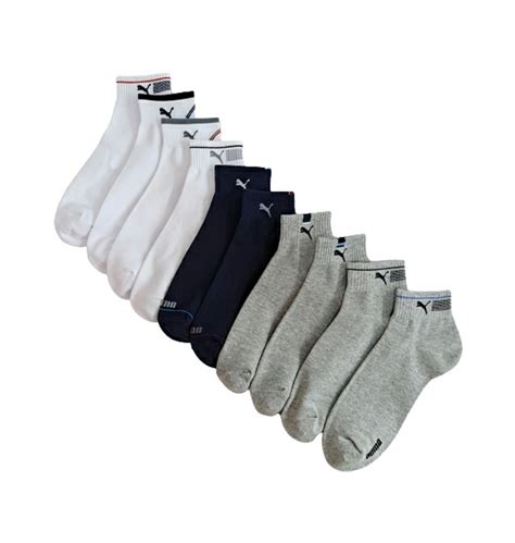 Puma 푸마 남성 사계절 단목 발목 양말 10족 세트 베이직 남자 레저 골프 티몬