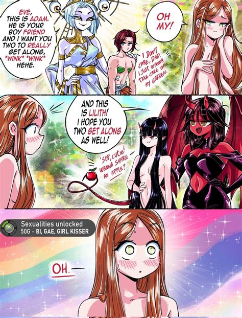 Eve Yahweh Satan And Adam Original And More Drawn By Grs Danbooru