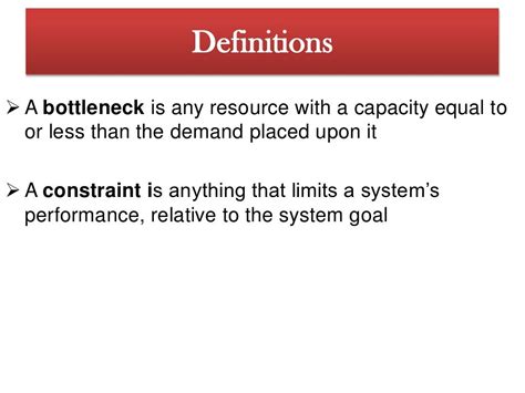 Theory Of Constraints