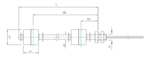 Ip68 Rated Water Height Sensor Dual Float Level Switch