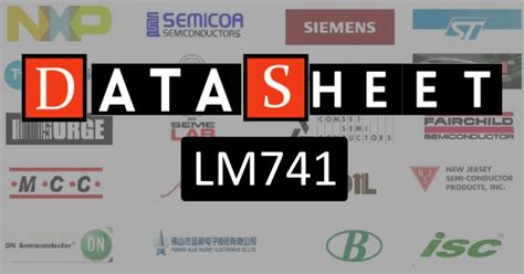 Lm741 Op Amp Datasheet Pdf From Manufacturers