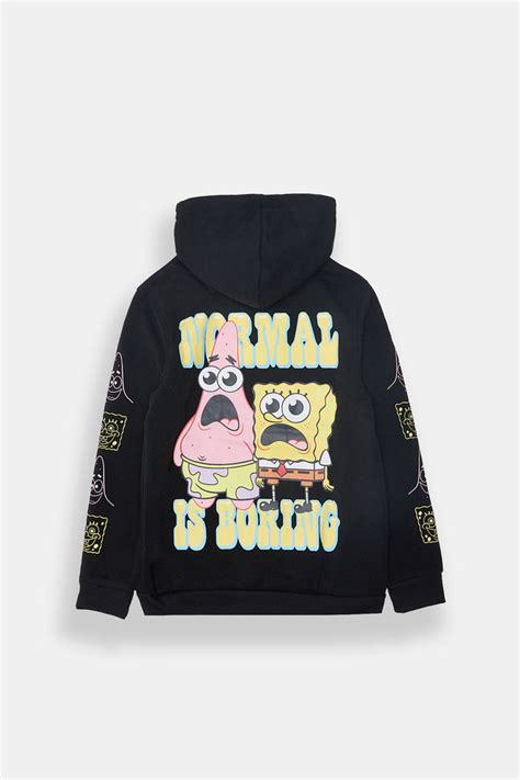 Youth Spongebob Normal Is Boring Graphic Hoodie West49