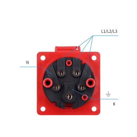 16a 3pin Industrial Socket Straight Type Single Phase Only Socket