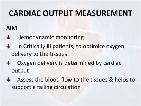 Measurement Of Cardiac Output Pptx