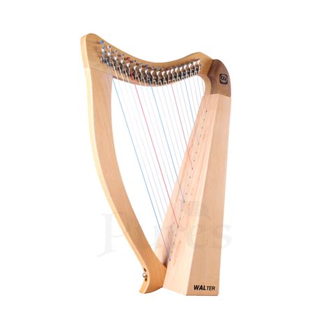 Walter T 19 String With Levers Irish Celtic Lyre Harp Semitone Key Lyr