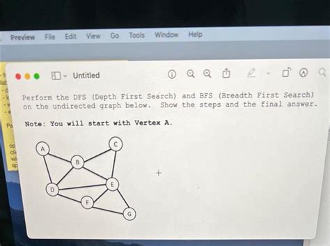 solved perform the dfs depth first search and bfs breadth
