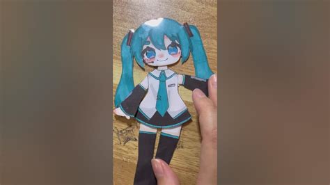 하츠네 미쿠 종이인형 움직이는 종이인형 Papertoy Paperdoll 종이인형 미쿠 하츠네미쿠 初音ミク Youtube