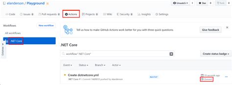 github use actions to build asp core application eric l anderson